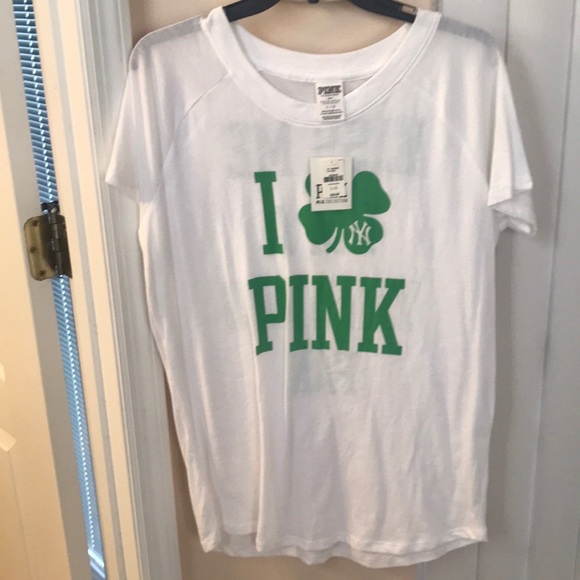 PINK Victoria's Secret | Tops | Victorias Secret Pink Shamrock Tee ...